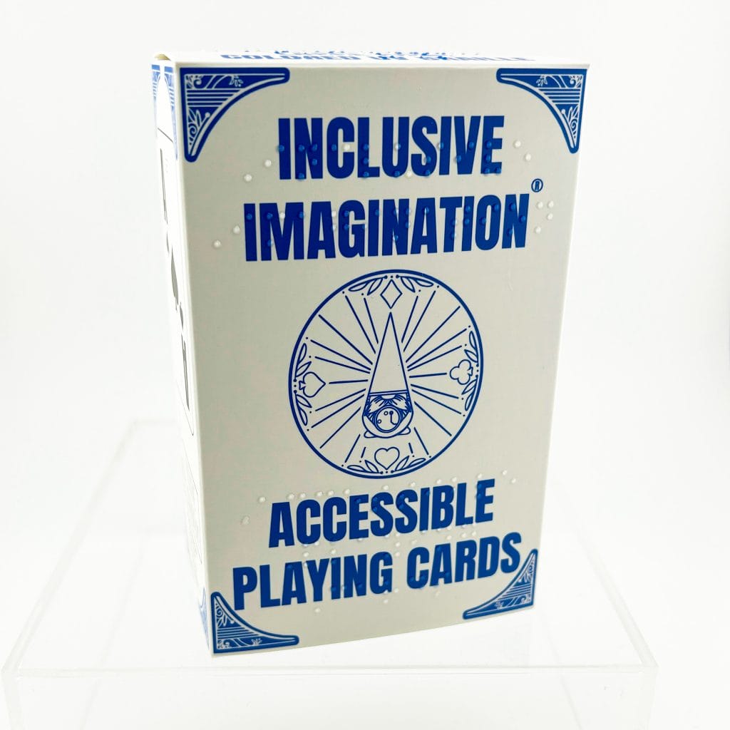 Accessible Playing Cards | Blue Card Back - Inclusive Imagination